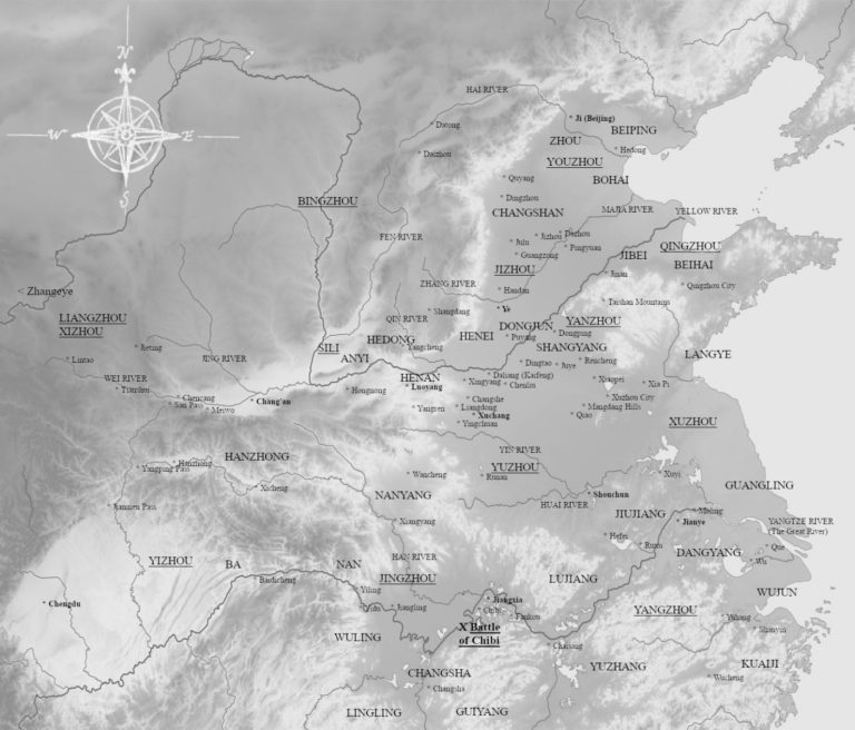 China: General Map of Han Dynasty China with Places Mentioned in the ...